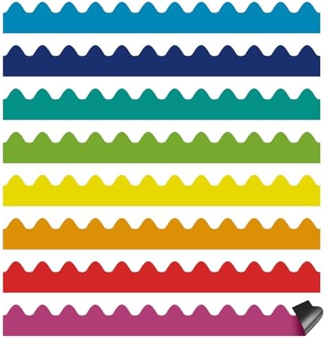 Amazon.com: Qeeenar 24 Pcs Colorful Scalloped Magnetic Borders for ...