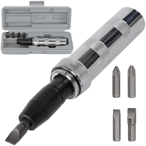 ABN Manual Reversible Impact Driver Set - Flathead 5/16 and 3/8in and ...