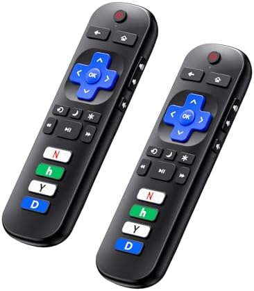 Amazon.com: (Pack of 2) Replacement-Remote-Control for Roku-TV ...