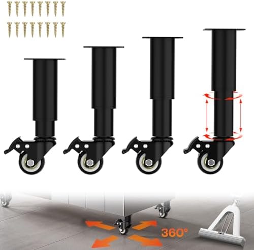 Amazon.com: Wlrrcwdttc 7-12 inch Metal Adjustable Furniture Legs with 2 ...