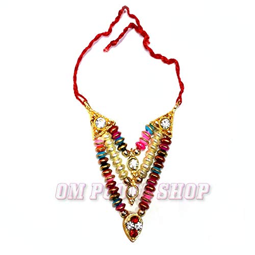 Om Pooja Shop Haar for Small God Idols Moti Pooja Haar Mala for Idol 2. ...