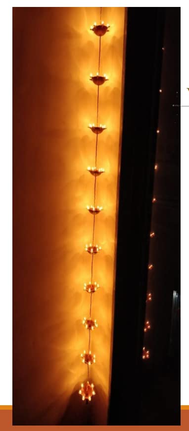 Buy VikArch B10 Plastic Vertical Hanging Electronic Diya (Brown) Online ...