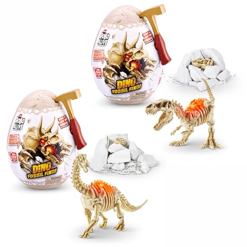 Robo Alive Mini Dino Fossil Find (2 Pack, T-Rex & Brontosaurus) by ZURU ...