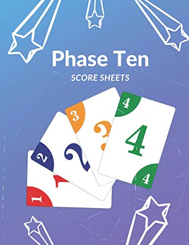 Buy Phase Ten Score Sheets / 120 Oversized Card Game Sheets: Phase 10 ...