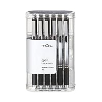 TUL Gel Pens, Retractable, Medium Point, 0.7 mm, Gray Barrel, Black Ink ...