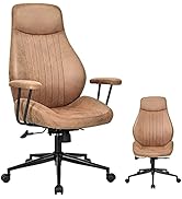 Amazon.com: COSTWAY Executive Office Chair, Ergonomic PU Leather Desk ...