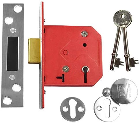 Union Locks 2234E 5 Lever BS Mortice Sash Lock 67mm - Satin Chrome ...