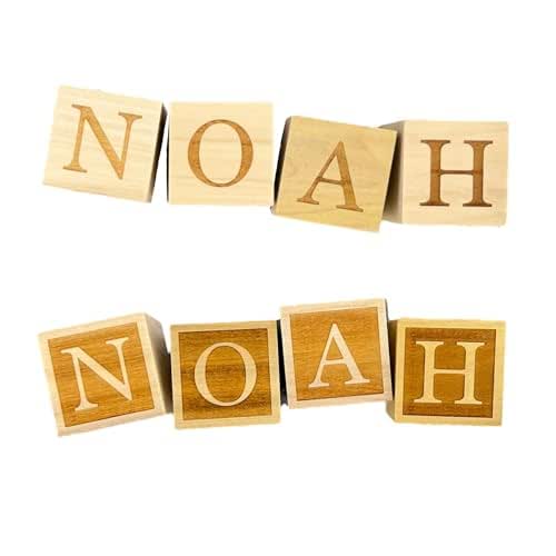Amazon.com: Personalized Wooden Blocks, Custom Engraved Name Blocks ...