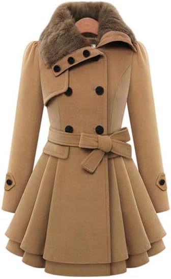 Amazon.com: COROFY Long Winter Coats for Women 2024 Slim Fit Double ...