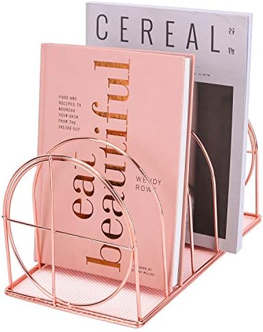 Amazon.com : Willinglong 2 Pcs Rose Gold File Organizer for Desk 5 Slot ...