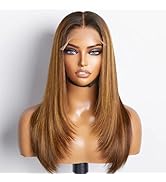 Amazon.com : LIKE HER Ombre Bayalage 1B30 HD Lace Front Wig Human Hair ...