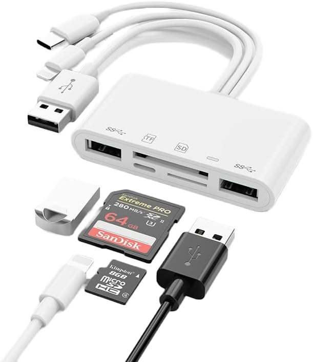 5 in 1 Universal Portable OTG Micro SDHC SDXC SD TF Multiple Memory ...