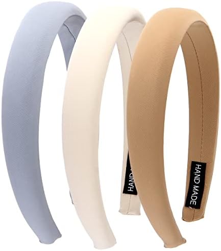 Amazon.com : NARUNING 3Pcs Padded Headbands, Solid Color Hair Band, for ...
