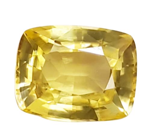 Venus Gems Gallery Yellow Sapphire 6.40 Carat Srilankan Pukhraj 7 Ratti ...