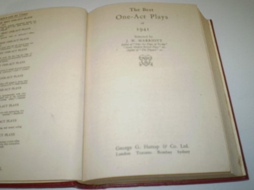 The Best One-Act Plays Of 1941: Marriott, J. W., editor: Amazon.com: Books