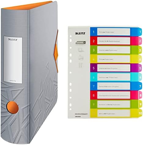 Leitz Qualitäts-Ordner 180° Active, A4, Breit, Grau, 11160088 ...