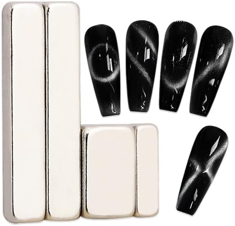 Amazon.com: XEAOHESY 4 Pieces Small Cat Eye Magnet for Nails Mini ...