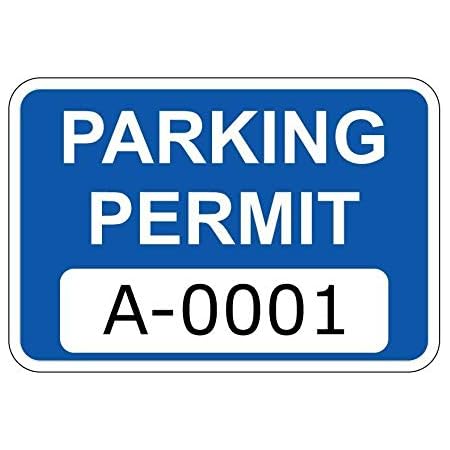 Amazon.com: Blue Parking Permit Window Stickers Decals (Multiple Number ...