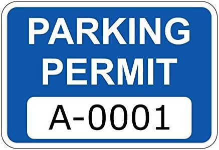 Amazon.com: Blue Parking Permit Window Stickers Decals (Multiple Number ...