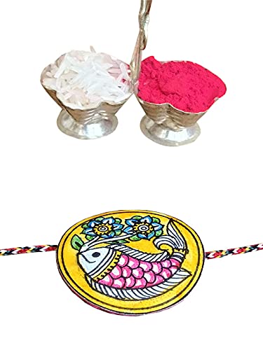 Buy OKHAI 'Amara' Fish Madhubani Paint Rakhi at Amazon.in