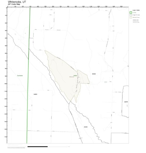 ZIP Code Wall Map of Whiterocks, UT ZIP Code Map Laminated: Amazon.com ...