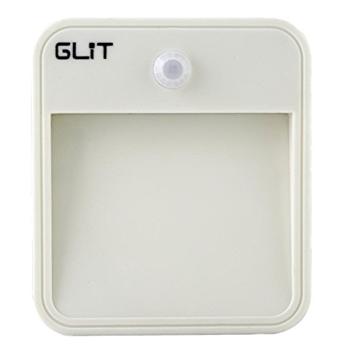 GLiT 1W Motion Sensor Wall Mounted LED Foot Lamp, White, Rectangular ...