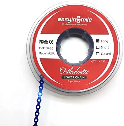 Amazon.com : Dental Orthodontic Elastic Rubber Power Chain Braces Bands ...