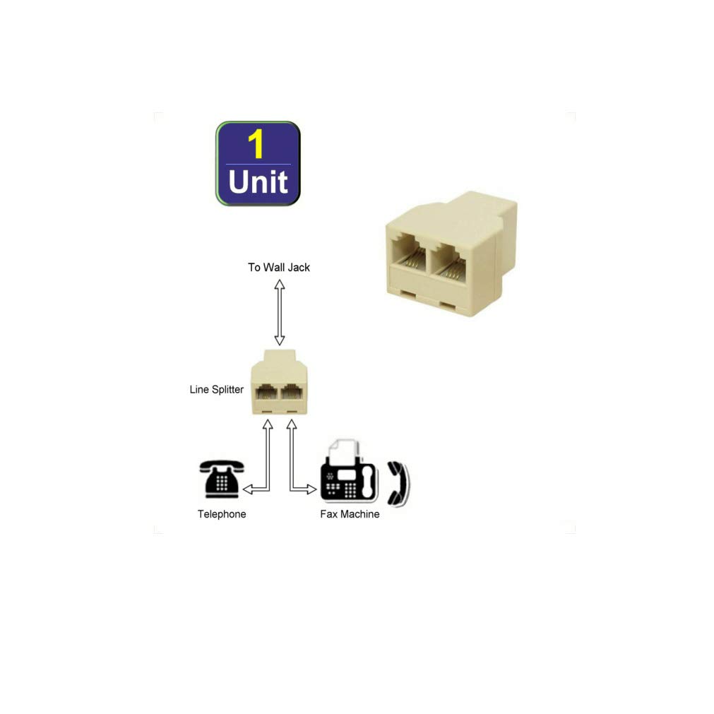 Vistricphone Line Splitter Rj11 Female To Dual Female Sockets Split ...