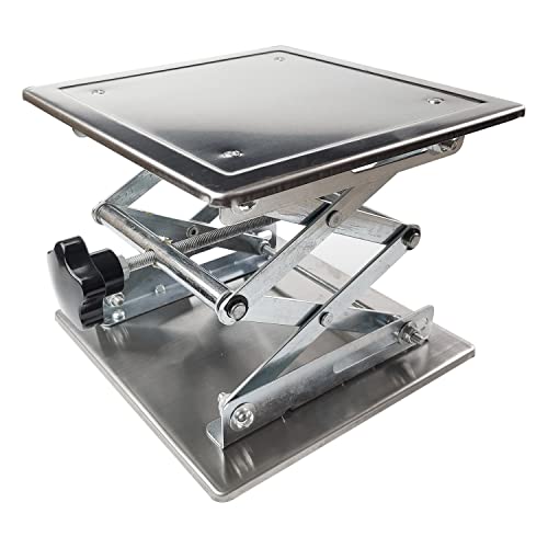 Snapklik.com : JENSWILL 8" X8" Lift Table Stainless Steel Lab Jack ...