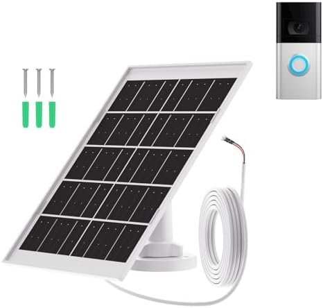 Amazon.com : DEHKATA Solar Panel for Ring Doorbell, 6W Solar Panel ...