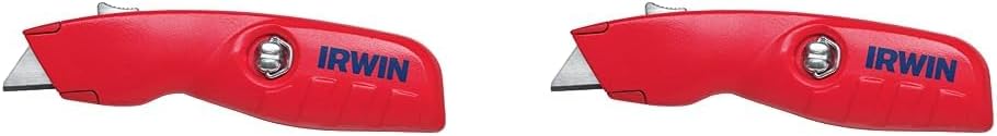 IRWIN Utility Knife, Self-Retracting for Safety (2088600), Red (Pack of ...