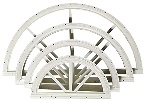 24 Sunburst Half Moon Shed Window Playhouse Sunburst Window White