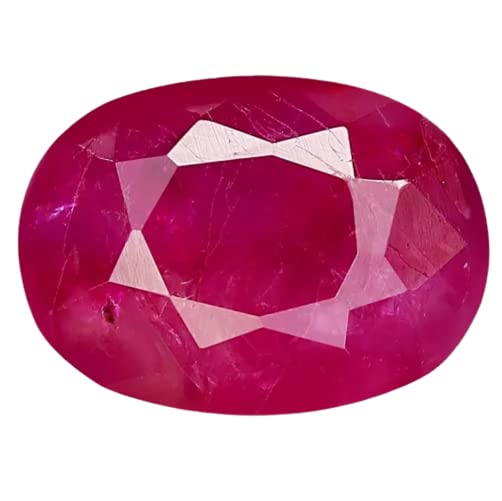 BluDiamond Manik Stone Original Certified 7.25 Ratti Ring माणिक्य रत्न ...