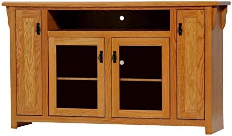 Amazon.com: American Heartland Oak Deluxe Entertainment Console in ...