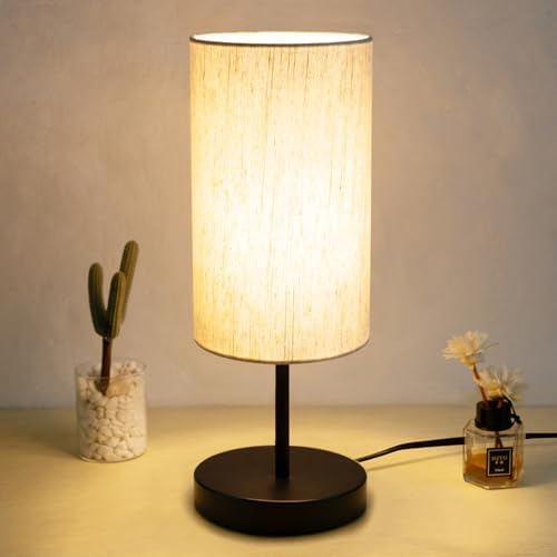 Small Table Lamp for Bedroom - Bedside Lamps for Nightstand, Minimalist ...