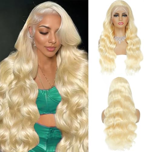 Amazon.com : BOTNNS 28 Inch 613 13x6 Lace Front Wig Human Hair 200 ...