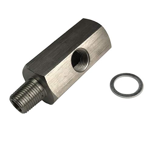 Snapklik.com : M10 Oil Pressure Sensor Tee Adapter Turbo Supply Feed ...