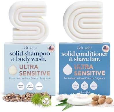Amazon.com : Kitsch Shampoo & Body Wash Bar, 2-in-1 Conditioner & Shave ...