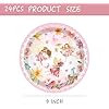 Amazon.com: Jajajuegos 9" Fairy Paper Plates Floral Fairy Celebrate ...