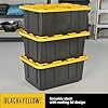 Amazon.com: CX BLACK & YELLOW, 27-Gallon Heavy Duty Tough Storage ...