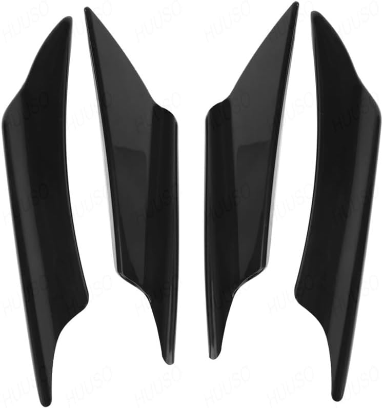 HUUSO 4 Pcs ABS Carbon Fiber Car Body Front Bumper Splitter Fins, Car ...