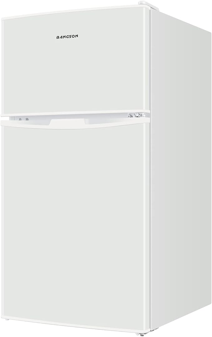 Amazon.com: BANGSON Mini Fridge with Freezer, 2 Door Small Refrigerator ...