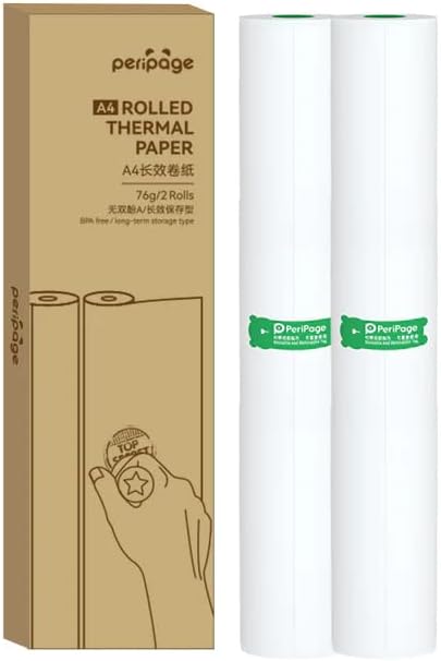 Amazon.com : Thermal Paper, Printing Paper, 210 x Φ30mm -2 Rolls, 8 ...