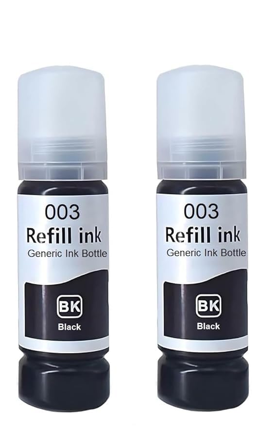 003 Black Refill Ink for Epson L3110, L3150, L3250, L3252 L3115, L3116 ...