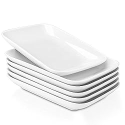 Amazon.com: DELLING 8 Inch Rectangular Appetizer Plates, Salad Plates ...