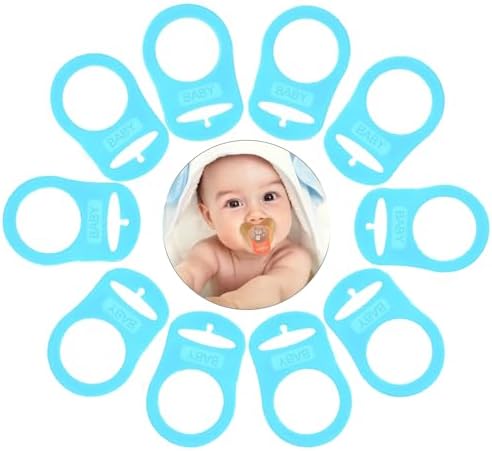 Amazon.com : 10 Pcs Baby Dummy Pacifier Holder, Soft Silicone Baby ...