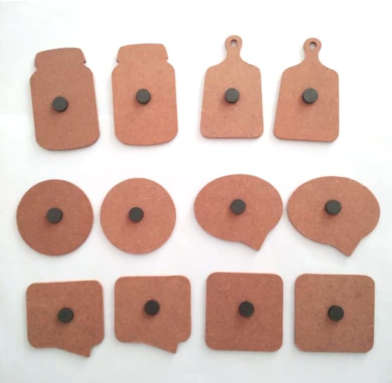 Buy IVEI DIY MDF Wood Sheet Craft Magnet - Plain MDF Fridge Magnet ...