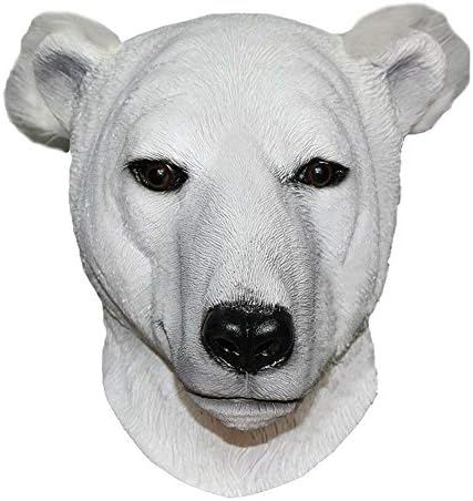 Amazon.com: Realistic Animal Polar Bear Latex Mask Halloween Costume ...