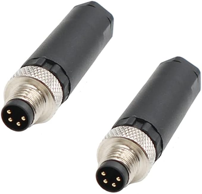 Amazon.com: FOWIUNYE 2Pcs M8 4 Pin Male Connector, Unshiled Field ...