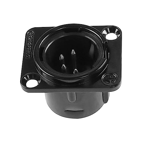 XMSJSIY 4 Pin XLR Panel Mount Connector XLR Male Socket Audio Speaker ...
